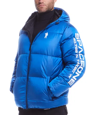 Space One Men's Nasa Inspired Reversible Puffer Jacket In Astronaut ...