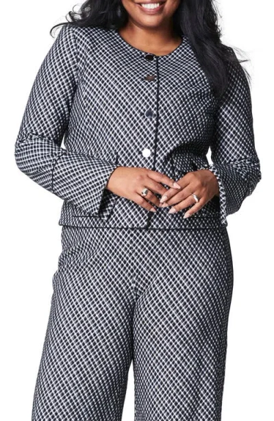 Spanx Ponte Lady Jacket In Classic Black Plaid In Multi | ModeSens