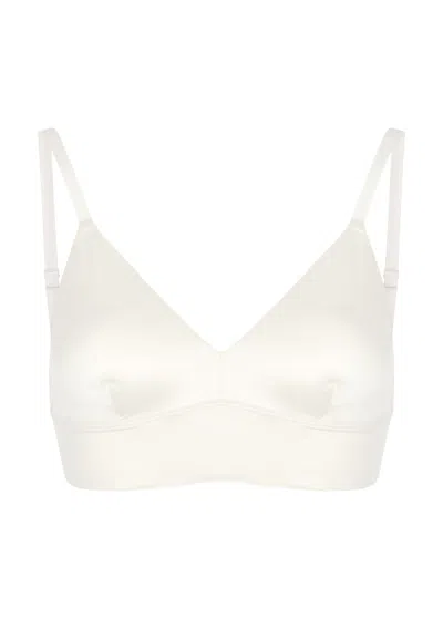 Spanx Shaping Satin Soft-cup Bra In Ivory | ModeSens