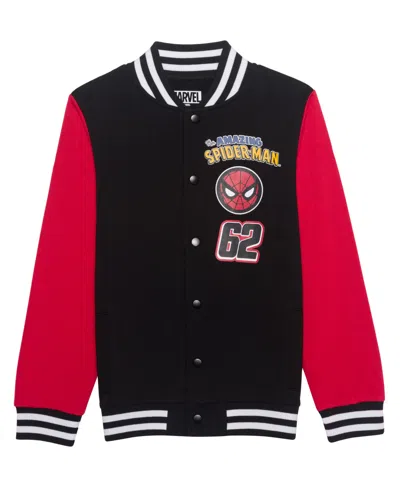 Spider-man Kids' Big Boys Varsity Jacket In Black | ModeSens