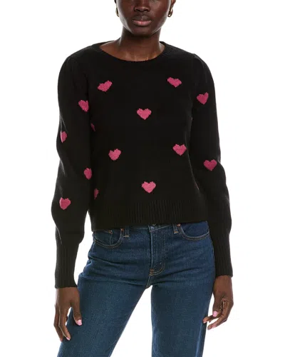 Splendid Adeline Heart Sweater In Black | ModeSens