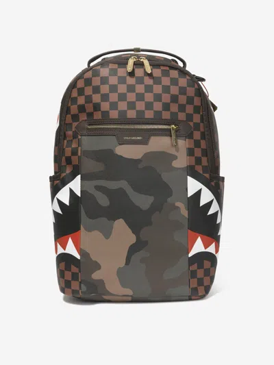 Sprayground Kids Sip Camo Accent Dlxsv Backpack In Brown | ModeSens
