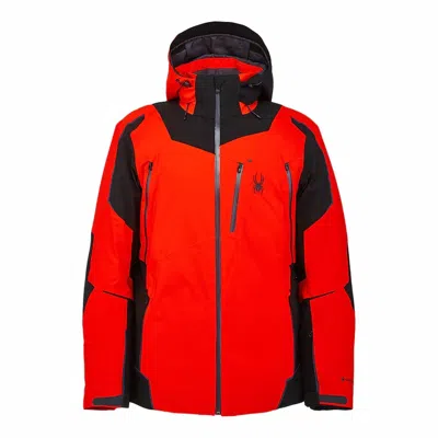 Spyder Men's Leader Jacket In Volcano Black In Multi | ModeSens