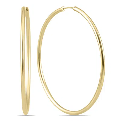 Sselects 50mm Endless Hoop Earrings 14k Yellow Gold | ModeSens