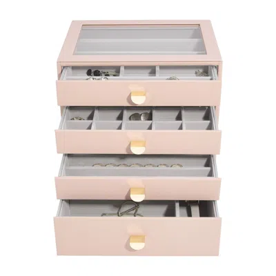 Stackers Women's Pink / Purple Classic Blush Pink Set Of Four Drawers ...