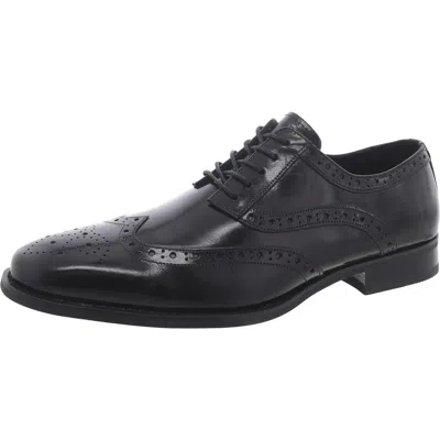 Stacy Adams Tinsley Mens Leather Wingtip Oxfords In Black | ModeSens