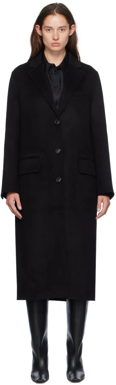 Stand Studio Black Savile Coat In 89900 Black | ModeSens