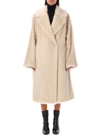 Stand Studio Nicole Faux-fur Coat In Cream | ModeSens