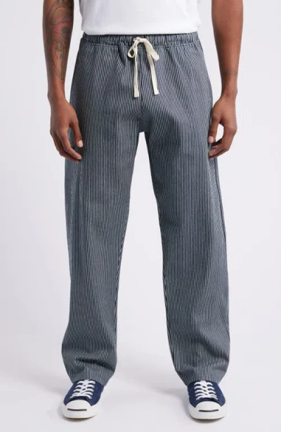 Standard Issue Railroad Stripe Drawstring Slacker Pants In Denim | ModeSens