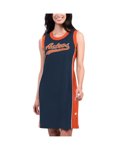 Starter Women's Navy Houston Astros Slam Dunk Tank Sneaker Dress In ...