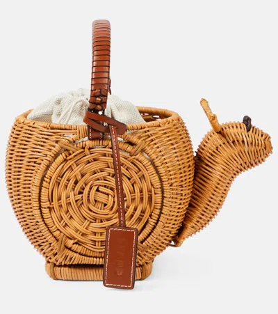 Staud Escargot Wicker Bucket Bag In Nat Natural | ModeSens