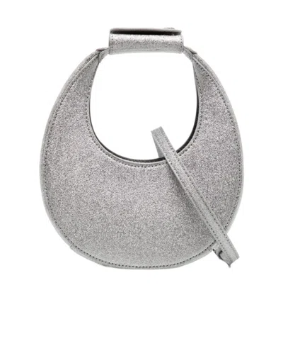 Staud Good Night Moon Metallic Effect Crossbody Bag In Gray | ModeSens