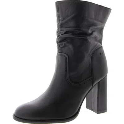 Steve Madden Vector Womens Leather Padded Insole Booties In Black ...