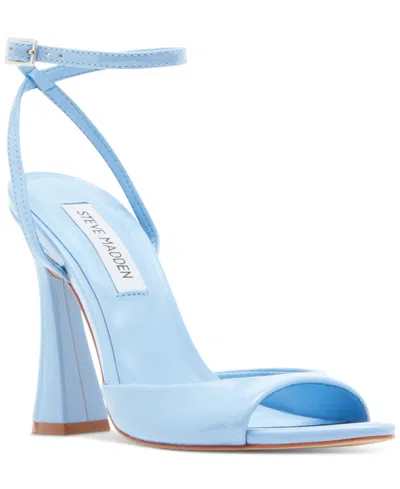 Steve Madden Women's Beki Two-piece Flare-heel Sandals In Light Blue ...