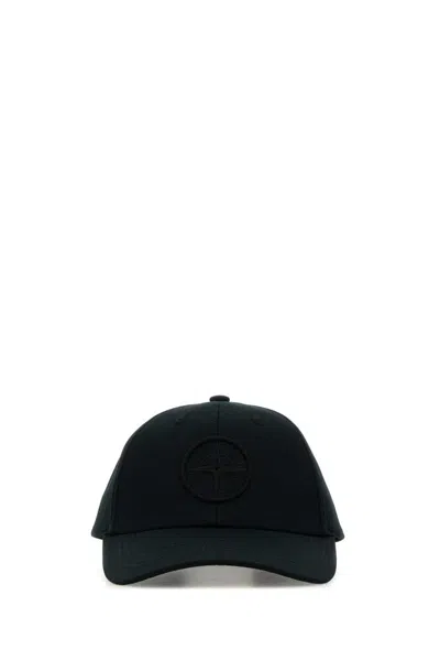 Stone Island Compass Embroidered Baseball Cap In Black | ModeSens