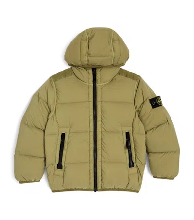 Stone Island Kids' Down Puffer Jacket In Green | ModeSens