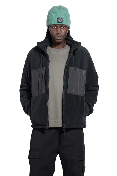 Stone Island Man Black Jackets | ModeSens