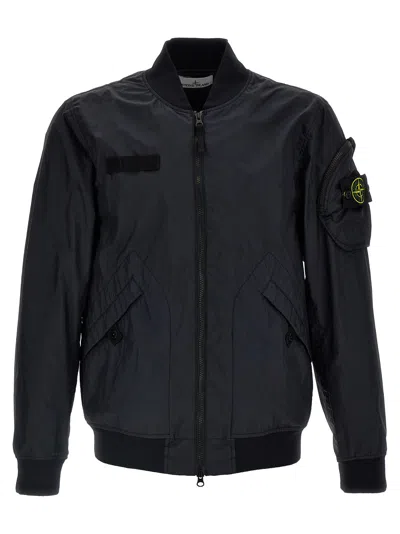 Stone Island Membrana 3l Tc Bomber Jacket In Navy Blue | ModeSens