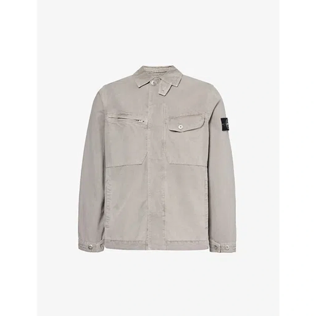 Stone Island 440t1 Panama Tinto Terra Closed Loop Project In Grey ...