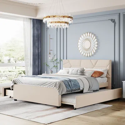 Streamdale Furniture Streamdale Queen Size Upholstered Platform Bed