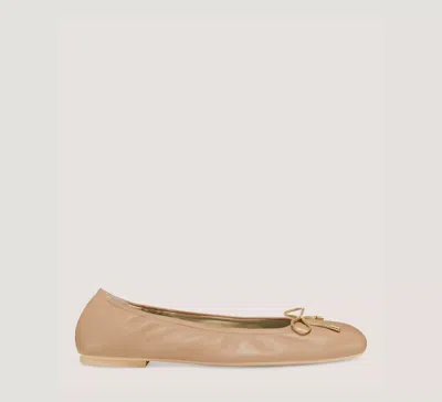 Stuart Weitzman Bardot Bow Flat In Adobe Beige | ModeSens