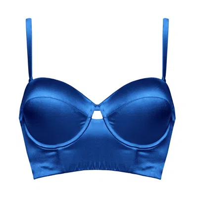 Studio Pia Women's Blue Petra Longline Bra Cobalt | ModeSens