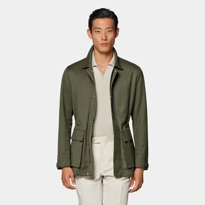 Suitsupply Dark Green Field Jacket | ModeSens