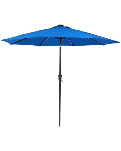 Sunnydaze 9' Outdoor Aluminum Sunbrella Patio Umbrella Solar Led In ...