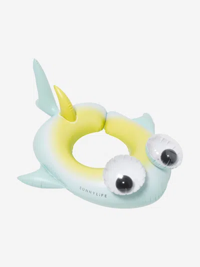 Sunnylife Kids Salty The Shark Tube Pool Ring In White | ModeSens