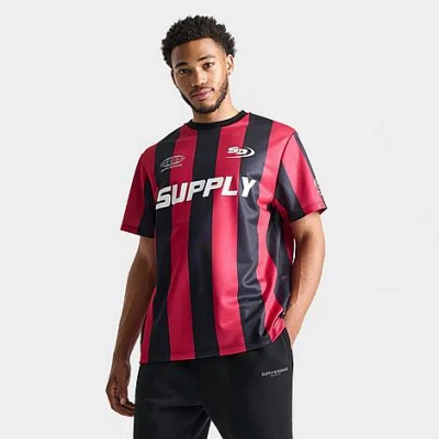 Supply And Demand Men's Turfed Soccer Jersey Shirt In Black/red | ModeSens