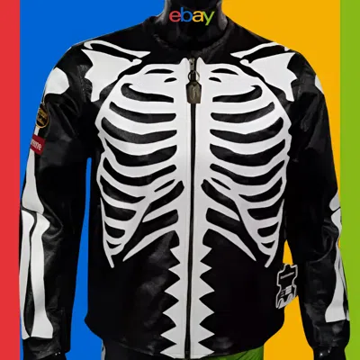 Pre-owned Supreme Men X Vanson Leather Jacket Skeleton Bone Riders ...