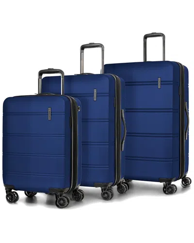 Swiss Mobility Lax 3pc Expandable Luggage Set In Blue | ModeSens