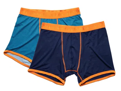 Swole Panda 2 Pack Navy Herringbone Bamboo Boxers In Blue | ModeSens