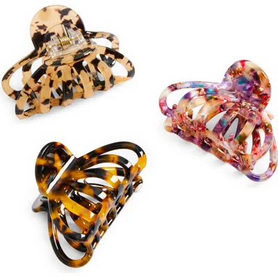Tasha 3-pack Assorted Jaw Clips In Tortoise Multi | ModeSens