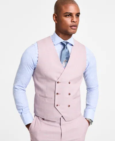 Tayion Collection Men's Regular-fit Suit Vest In Pink | ModeSens
