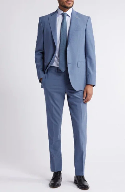 Ted Baker London Jay Slim Fit Light Blue Mélange Stretch Wool Suit ...