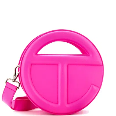 Telfar Round Circle Bag Faux Leather In Pink | ModeSens