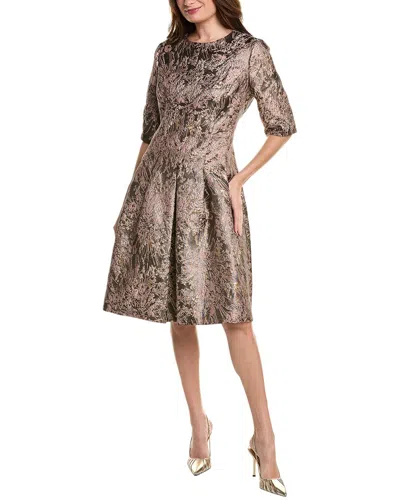 Teri Jon By Rickie Freeman Metallic Jacquard A-line Dress | ModeSens