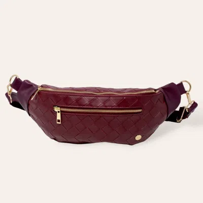 The Darling Effect Women's Luxe Belt Bag In Woven Plum In Multi | ModeSens