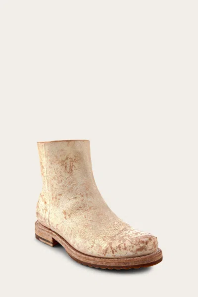The Frye Company Frye Veronica Inside Zip Booties In White | ModeSens
