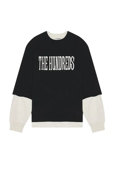 The Hundreds Layer Crewneck Sweatshirt In Black | ModeSens