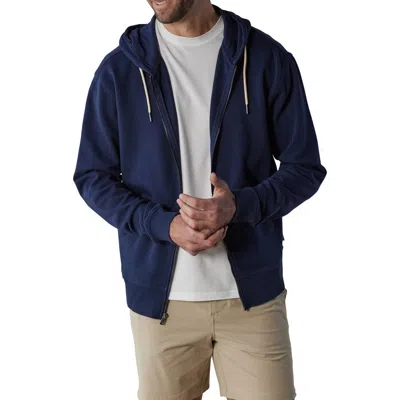 The Normal Brand Cole French Terry Zip-up Hoodie In Summer Navy | ModeSens