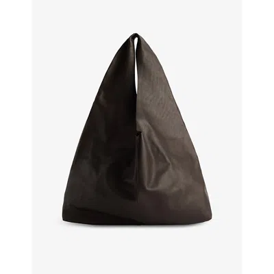 The Row Womens New Bindle Leather Hobo Bag In Dark Brown Ans | ModeSens