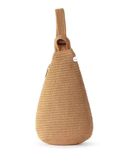 The Sak Women's Geo Sling Crochet Backpack In Oak | ModeSens