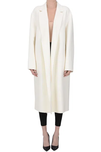 Theory Robe Coat In Ivory | ModeSens
