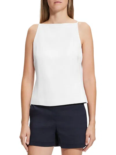 Theory Womens Side-zipper Work Halter Top In White | ModeSens