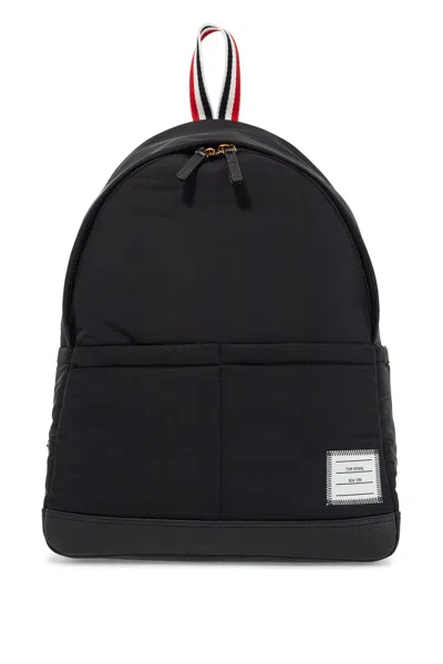 Thom Browne Black Multipocket Backpack In Polyester And Leather With ...