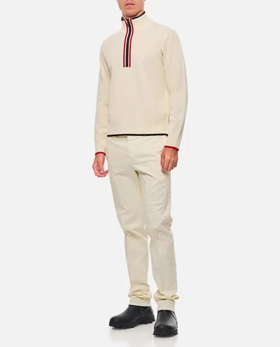 Thom Browne Half Zip Pullover In White | ModeSens