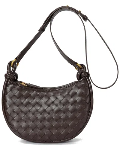 Tiffany & Fred Paris Hand-woven Leather Messenger Bag In Brown | ModeSens