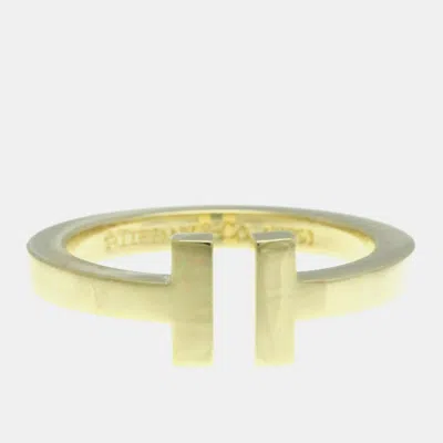 Pre-owned Tiffany & Co 18k Yellow Gold T Square Band Ring Eu 57 | ModeSens